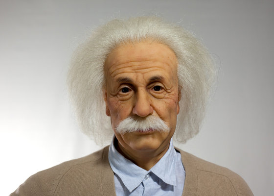 Life Size Silicone Science Celebrity Wax Figure ,  Albert Einstein Wax Figure