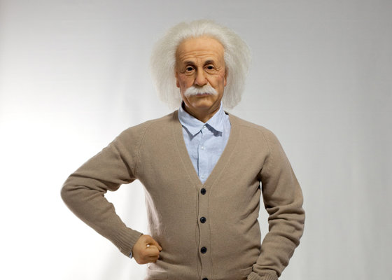 Life Size Silicone Science Celebrity Wax Figure ,  Albert Einstein Wax Figure