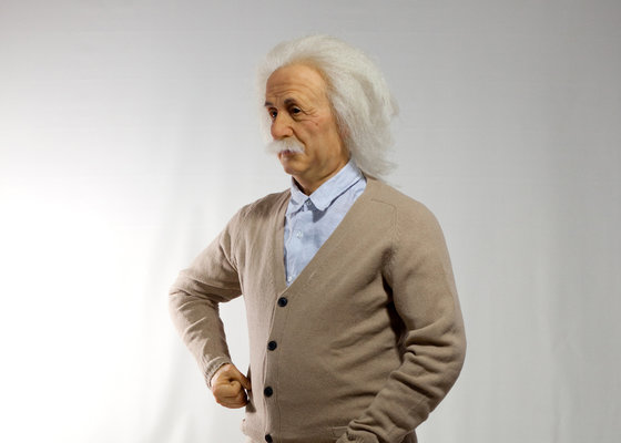 Life Size Silicone Science Celebrity Wax Figure ,  Albert Einstein Wax Figure