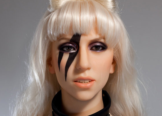 Relastic Silicone Celebrity Wax Statues , Lady Gaga Wax Figure For Museum