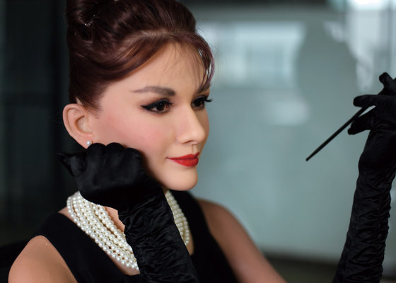 Custom Made Audrey Hepburn Wax Figure Famous Wax Statues Nature color