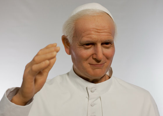 Figura de cera política polaca de la celebridad de Juan Pablo II para el museo de la cera