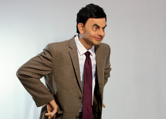 Silicone And Resin Film Star Mr. Bean Celebrity Wax Figures / Celebrity Wax Sculpture