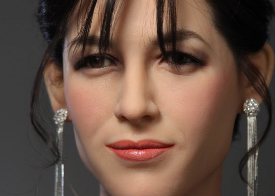 Resin Western Lady Sculpture Celebrity Wax Statues Of Sophie Marceau For Museum