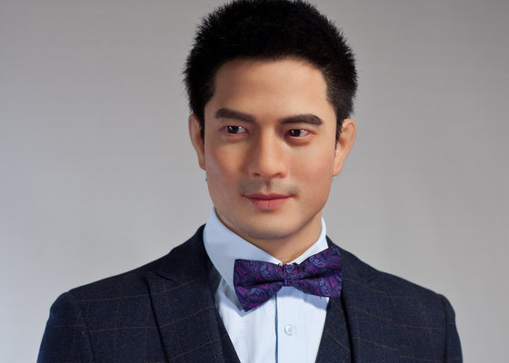 Figura de cera humana de la figura de cera de la resina de silicón de la galería de Aaron Kwok