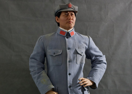 Modern Art Figure Political Celebrities Wax Figures Of Chairman Mao Sculpture Display