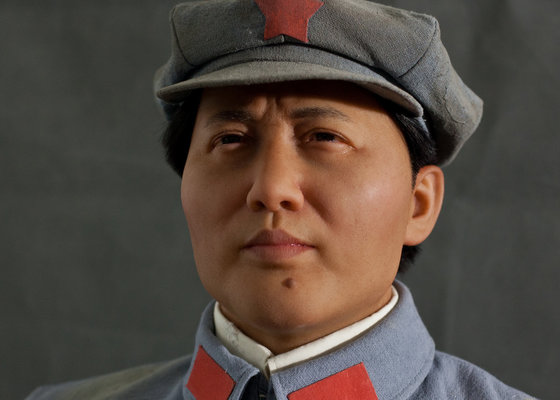 Modern Art Figure Political Celebrities Wax Figures Of Chairman Mao Sculpture Display
