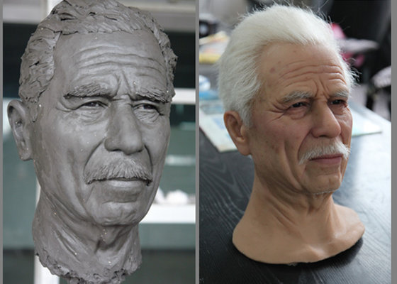 Custom Realistic Museum Famous Wax Museums / Wax Sculpture Of Greece Old Man