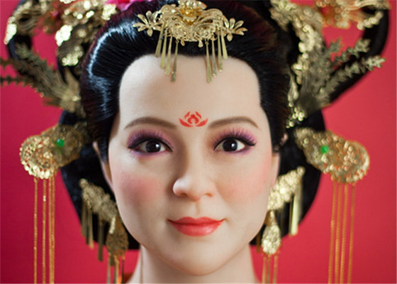 Sexy Girl Museum Wax Figures Of Tang Dynasty / Realistic Wax Sculptures