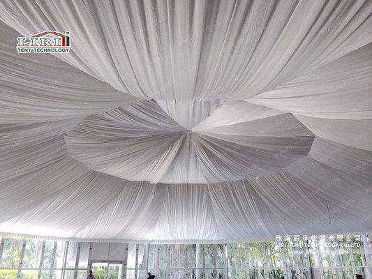 Aluminum High Peak Multi sides Luxury Wedding Tents With Glass ABS Walls