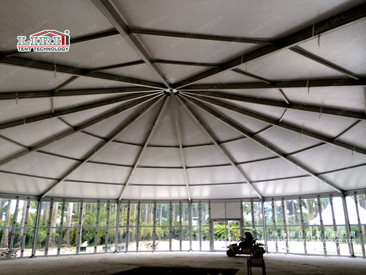 Aluminum High Peak Multi sides Luxury Wedding Tents With Glass ABS Walls