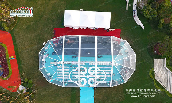 Outdoor Transparent PVC Cover Aluminum Frame Mixed Tent With Multi-side Ends For Events
