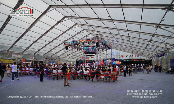 5000 Peope Giant Clear Span Tent 50 by 70 Meter with Transparent PVC Roof Cover