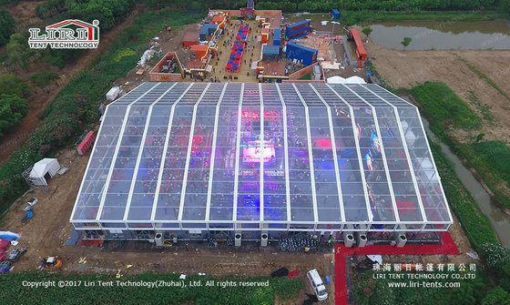 5000 Peope Giant Clear Span Tent 50 by 70 Meter with Transparent PVC Roof Cover