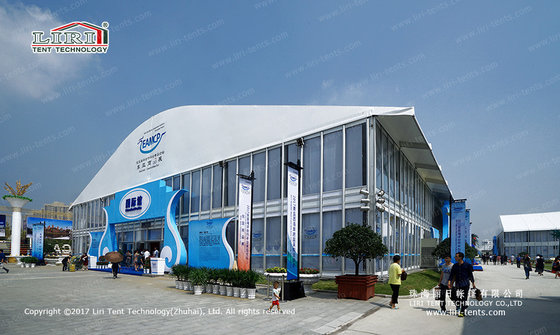 Waterproof PVC Roof Outdoor Exhibition Tents Marquee with Tempering Glass Sides