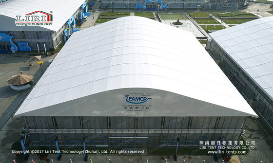 Waterproof PVC Roof Outdoor Exhibition Tents Marquee with Tempering Glass Sides