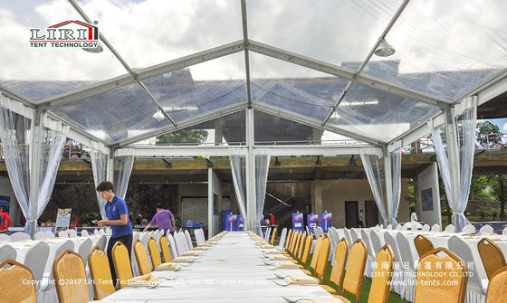 200-300 People Waterproof Clear Party Tent with Clear Top for Outdoor Parties and Events