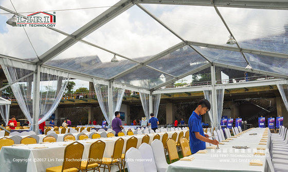 200-300 People Waterproof Clear Party Tent with Clear Top for Outdoor Parties and Events