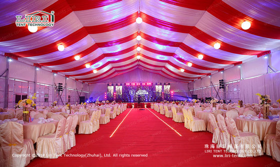 500 People Luxury Wedding Tents with Roof Lining and Curtains for Weddings and Parties