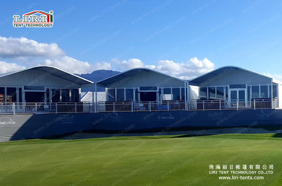 50m Width Arcum Shape Double Decker Tents For Outdoor Exhibition Event