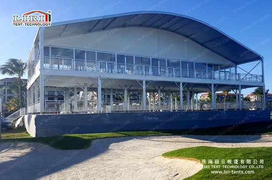 50m Width Arcum Shape Double Decker Tents For Outdoor Exhibition Event
