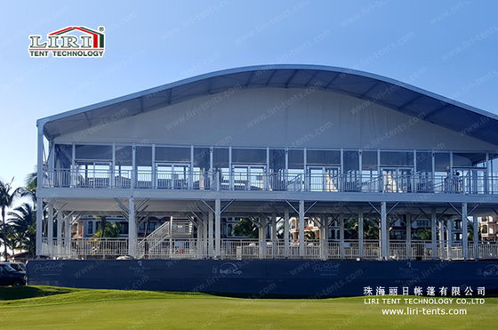 50m Width Arcum Shape Double Decker Tents For Outdoor Exhibition Event