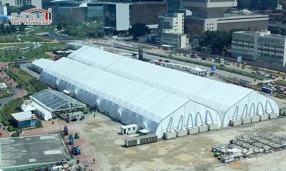 40m Width Portable Aluminum Waterproof Exhibition TFS Polygon Tent Structures With Air Conditioner