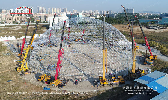 60m outdoor Geodesic Dome Tents With Transparent Pvc for F1 Event
