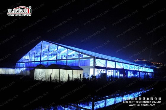 50m Width Large Luxury Wedding Tents , Transparent Top Tent For Different Event Festival