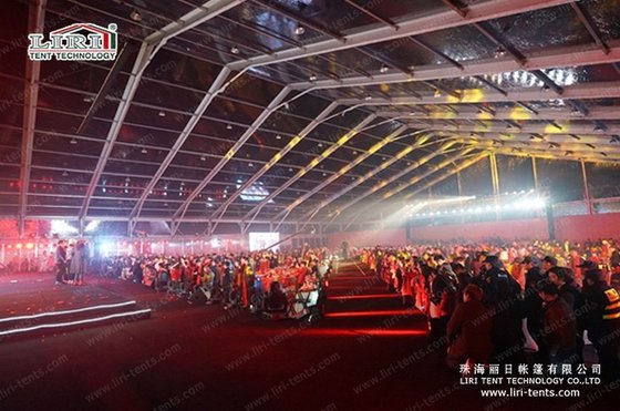 50m Width Large Luxury Wedding Tents , Transparent Top Tent For Different Event Festival
