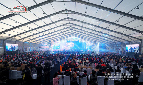50m Width Large Luxury Wedding Tents , Transparent Top Tent For Different Event Festival