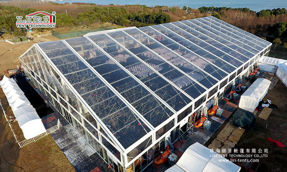 50m Width Large Luxury Wedding Tents , Transparent Top Tent For Different Event Festival