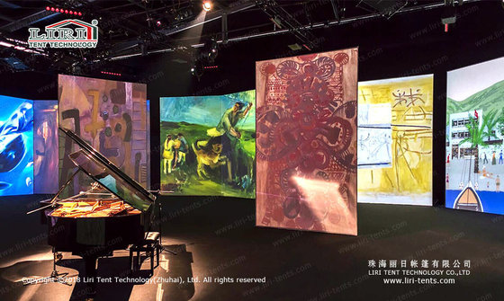 100% Waterproof 25x50mm Double Decker Tents for Art Exhibition