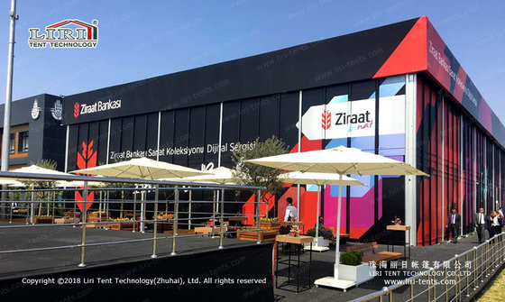 100% Waterproof 25x50mm Double Decker Tents for Art Exhibition