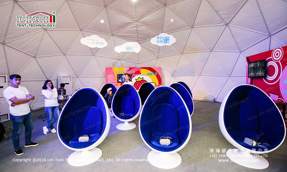 Transparent PVC Cover Geodesic Dome Tents For Wedding / Party 100 - 10000 People