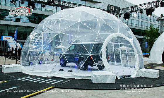 Transparent PVC Cover Geodesic Dome Tents For Wedding / Party 100 - 10000 People