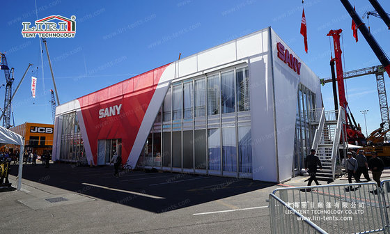Fire Retardant Removable Thermo Roof Cube Double Decker Tents With Sany Sign Advertising