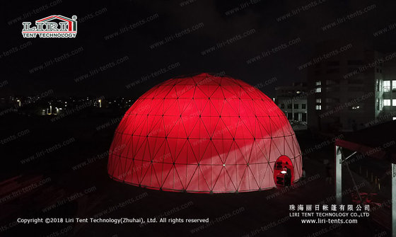 20m Diameter Lighting Geodesic Dome with Luxury Decoration Inside
