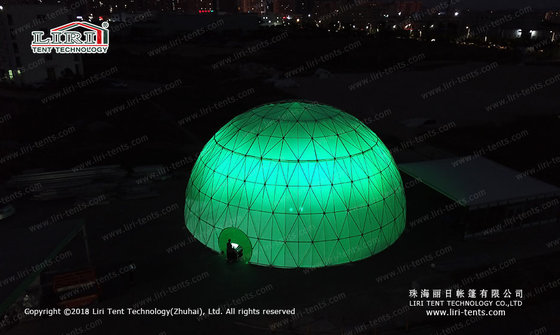 20m Diameter Lighting Geodesic Dome with Luxury Decoration Inside