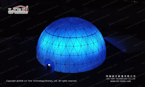 20m Diameter Lighting Geodesic Dome with Luxury Decoration Inside