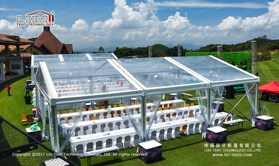 200-300 People Waterproof Clear Party Tent with Clear Top for Outdoor Parties and Events