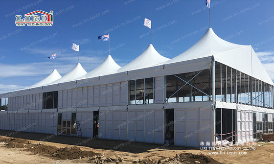 White Fire Retardant 10X 10m Aluminum Double Decker Tents Meeting Room, Temporay Office for Sale