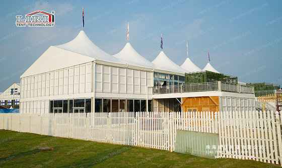 White Fire Retardant 10X 10m Aluminum Double Decker Tents Meeting Room, Temporay Office for Sale