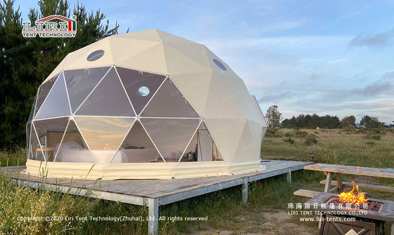 Diameter 6m Geodesic Dome Glamping Tent for 5 star hotel