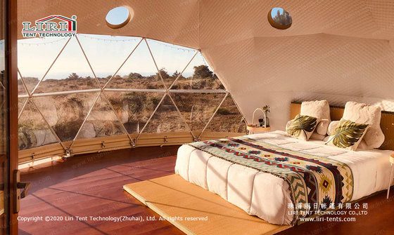Diameter 6m Geodesic Dome Glamping Tent for 5 star hotel