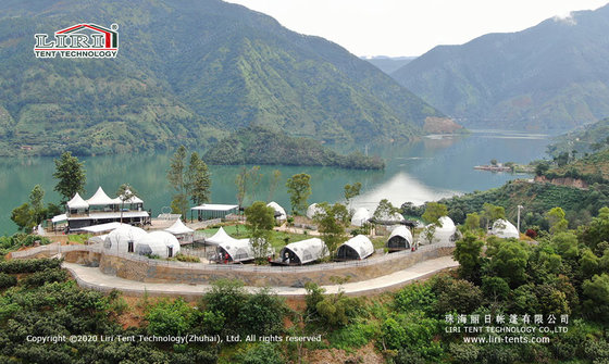 Special 4x11.5m Shell Shape glamping tent with accessories for outdoor hotel