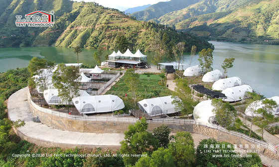 Special 4x11.5m Shell Shape glamping tent with accessories for outdoor hotel