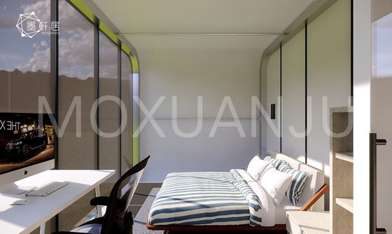 8m Outdoor Modular Box Structure tent with Glass Wall for Glamping Hotel