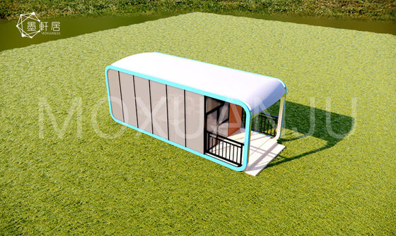 8m Outdoor Modular Box Structure tent with Glass Wall for Glamping Hotel