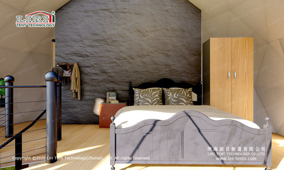6M diameter hot ballon glamping tent with glass wall for outdoor hotel